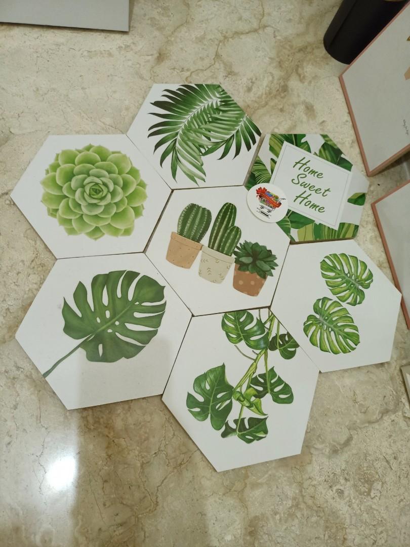 Hiasan dinding poster kayu pajangan monstera, Desain & Kerajinan Tangan, Alat & Bahan Kerajinan ...