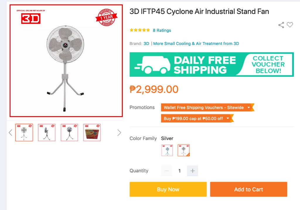 Industrial Cyclone Electric Fan, Furniture & Home Living, Lighting ...