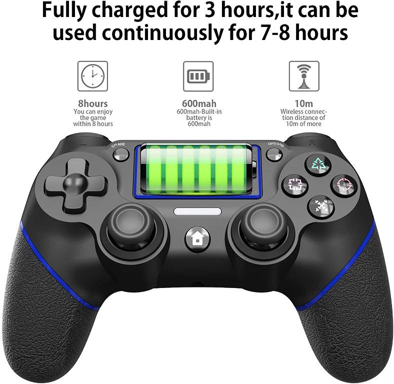 JOYSKY for PS4 Controller Wireless Gaming Controller PS4 Double ...