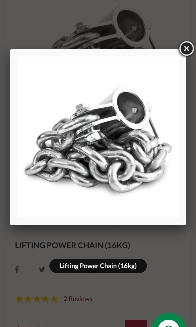 Lifting Power Chain, 16kg in Pairs, Sports Equipment, Exercise ...