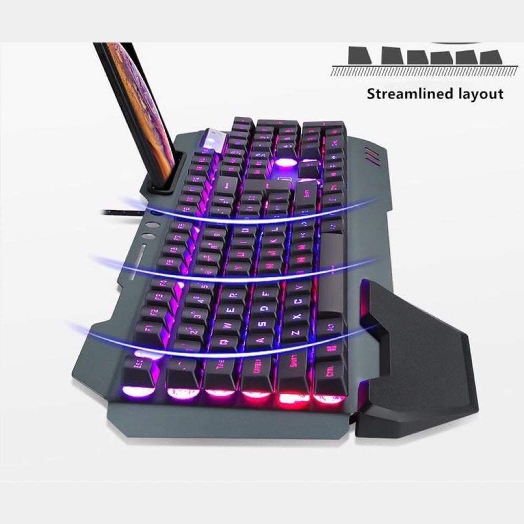 Limeide 618 Wired Gaming Keyboard and Mouse Set 1.5mm Thick Metal Panel ...