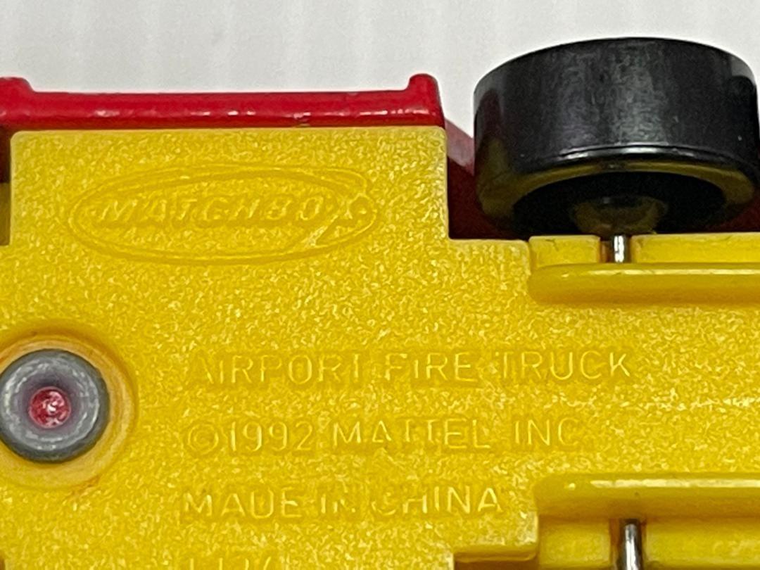 Matchbox Airport Fire Truck Neon Orange Diecast Fire Engine 1992 ...