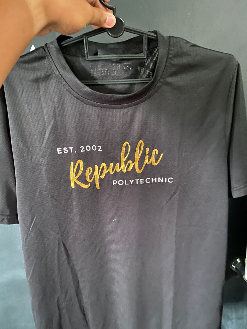 Republic Poly Black Shirt, Men's Fashion, Tops & Sets, Tshirts & Polo ...