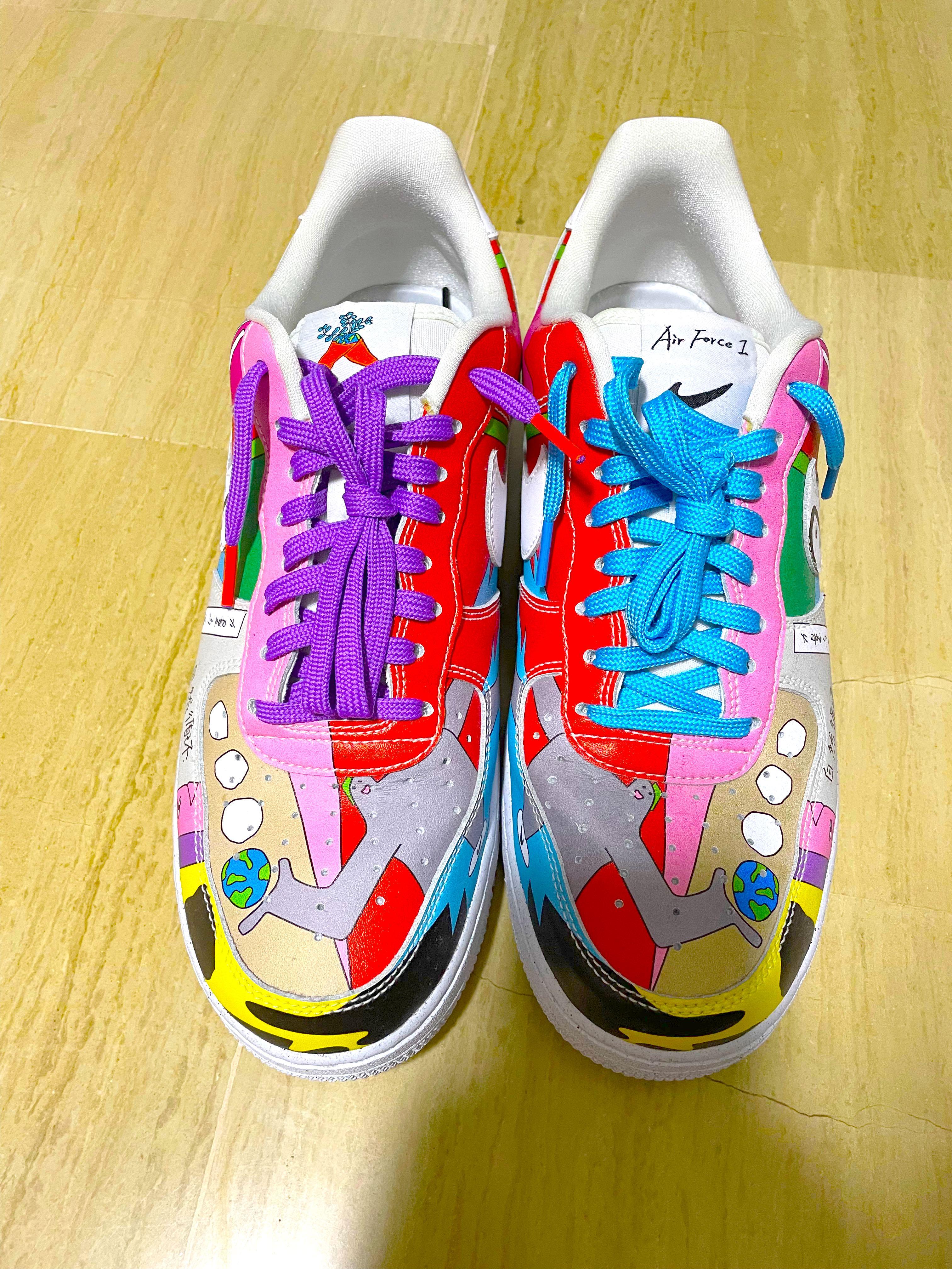 Ruohan Wang Customised AF1 (US10), Men's Fashion, Footwear, Sneakers on ...