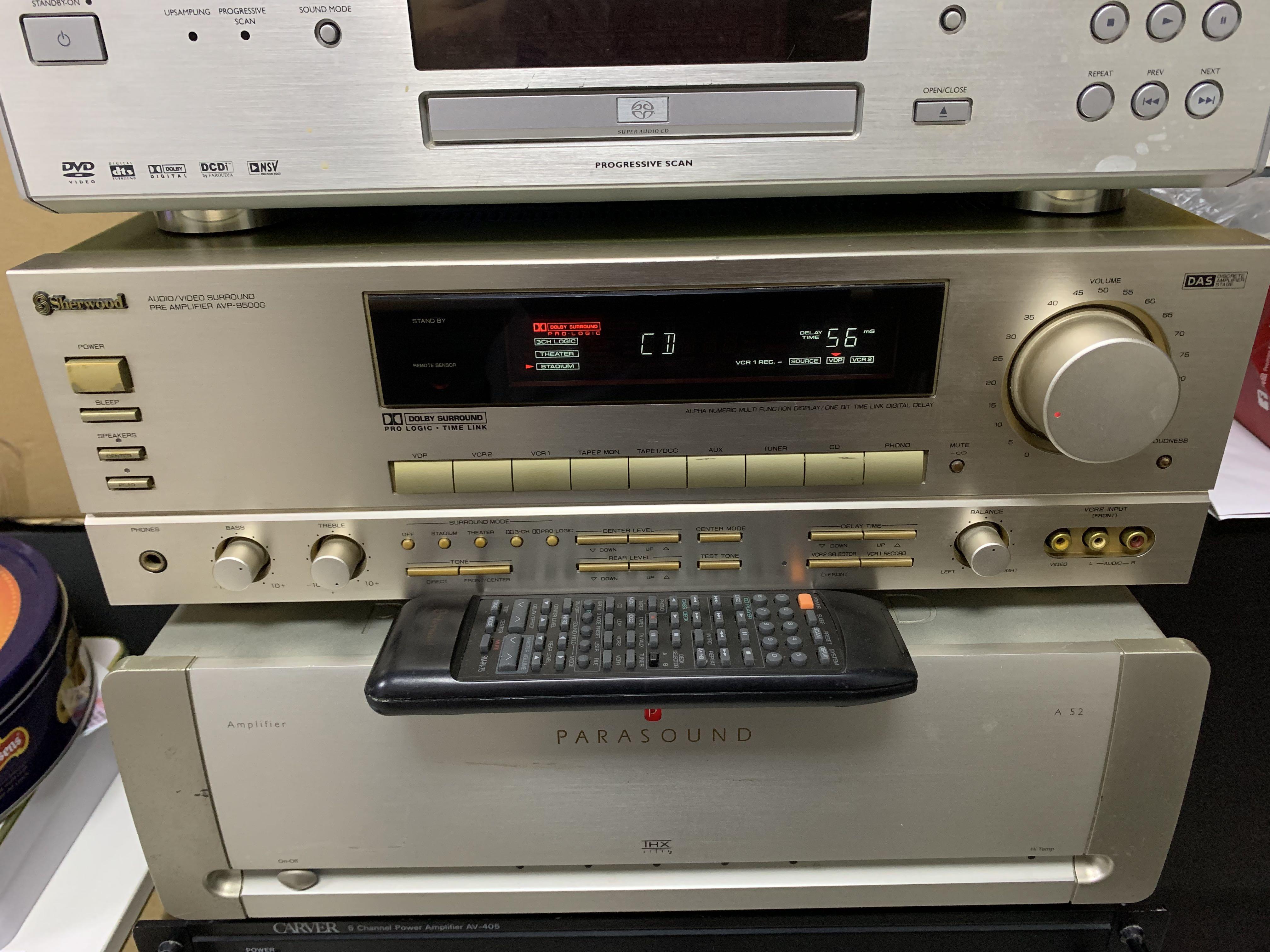 Sherwood AVP-8500G獅龍旗艦式前置放大器前級, 音響器材, 可攜式音響設備 - Carousell