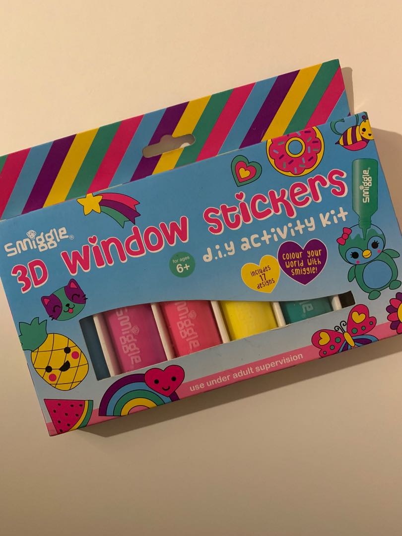 Smiggle DIY 3D Window Stickers kit, Babies & Kids, Going Out, Strollers ...