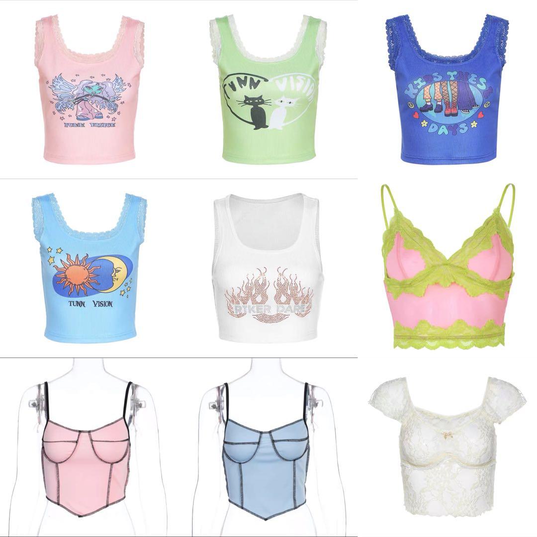 y2k assorted tops po, Women's Fashion, Tops, Other Tops on Carousell