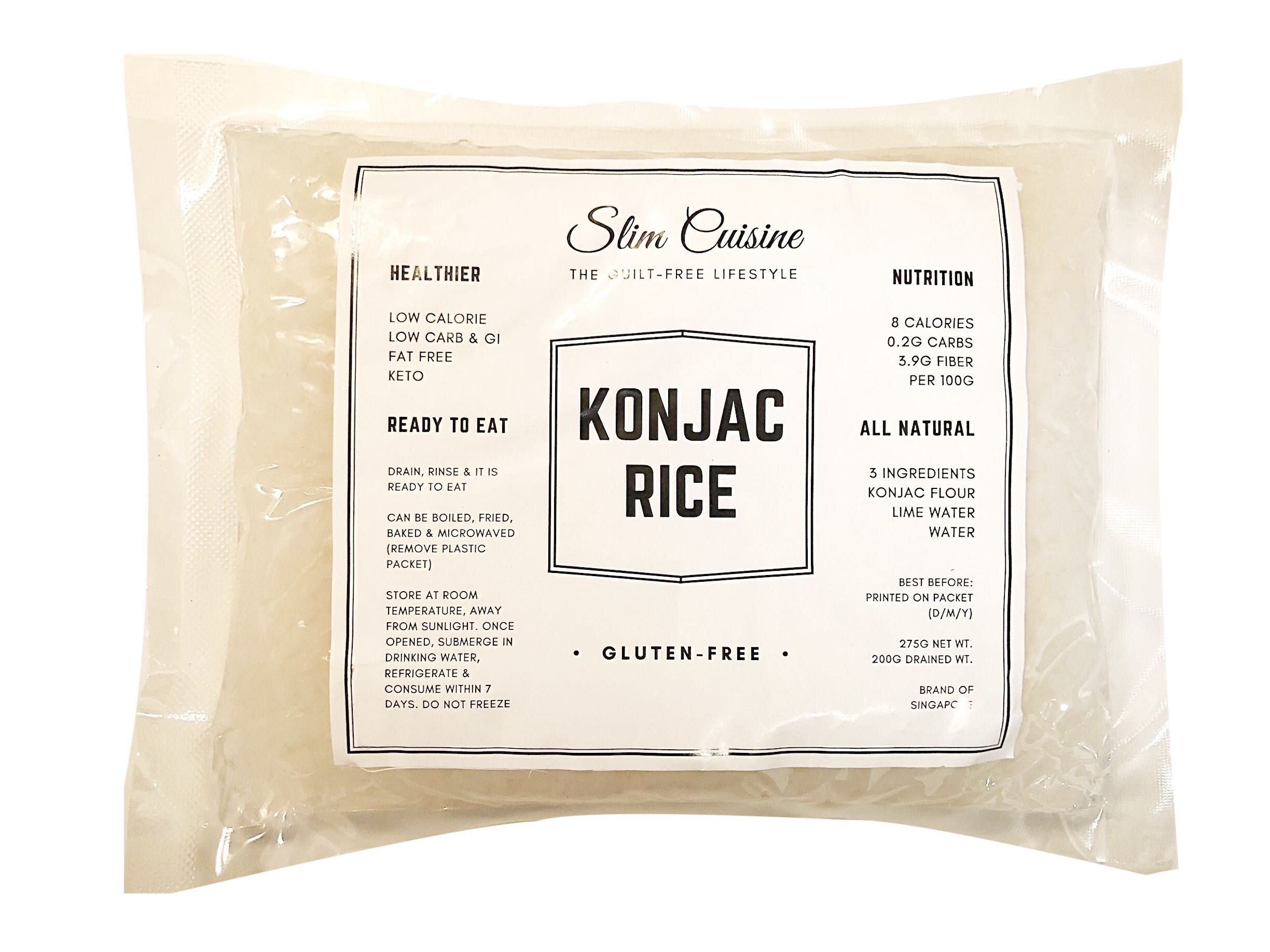 5 Packets | Konjac Rice Shirataki | Singapore Brand | 8 Calories | 0.2g ...