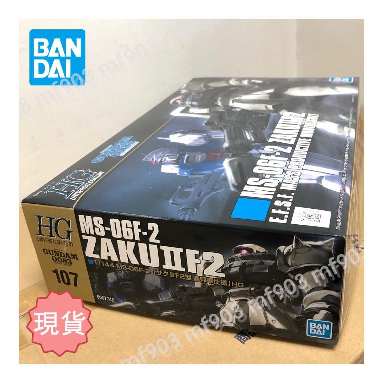 全新 BANDAI 萬代 現貨 HG 1/144 MS-06F-2 Zaku II F2 Model Kit *E.F.F. Ver. HGUC (全新未拆盒齊件) Gundam 0083 ...