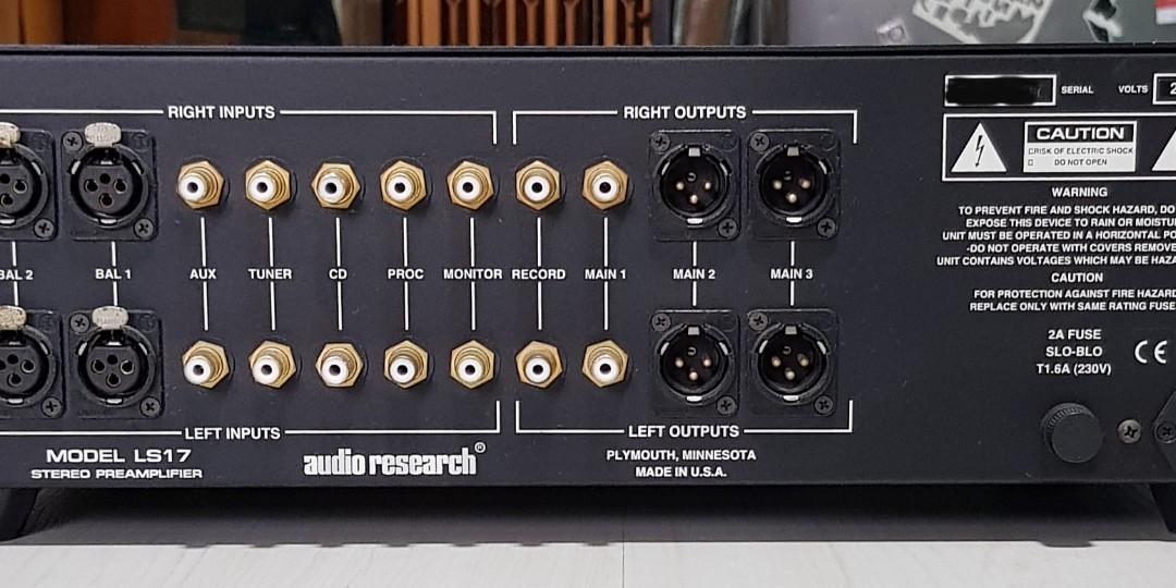 ARC Audio Research LS17 vacuum tube preamp, Audio, Other Audio ...