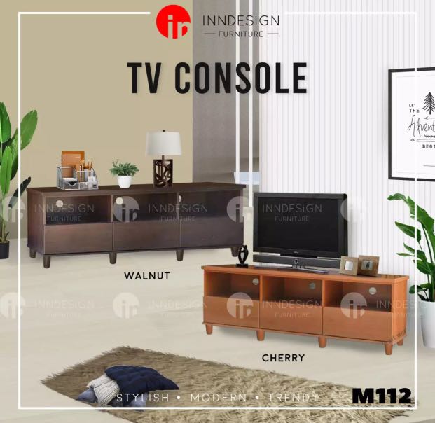 DELIN 5FT TV CONSOLE / TV CABINET (FREE INSTALLATION), Furniture & Home ...