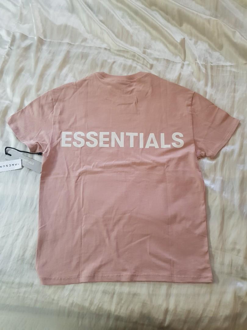 FEAR OF GOD ESSENTIALS Pink 3M Logo Boxy T-Shirt Blush, Luxury, Apparel ...
