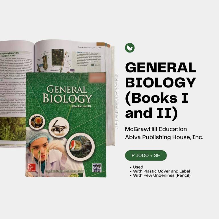 GENERAL BIOLOGY (Books I and II) (1 & 2), Hobbies & Toys, Books ...