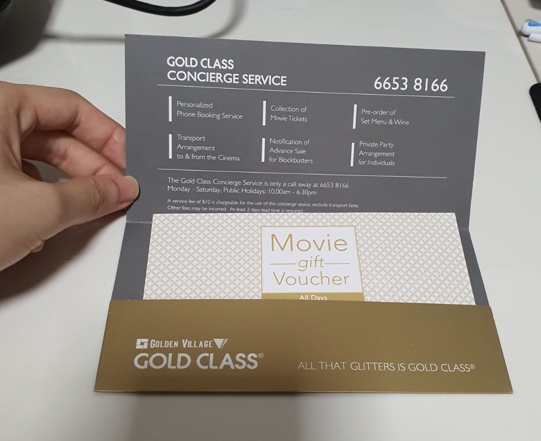 Golden Village Gold Class All Day Movie Ticket, Tickets & Vouchers ...