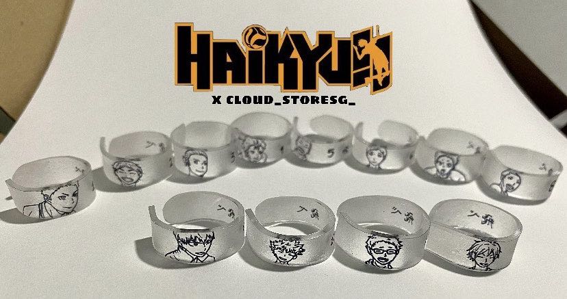 Haikyuu Rings, Hobbies & Toys, Memorabilia & Collectibles, Fan ...