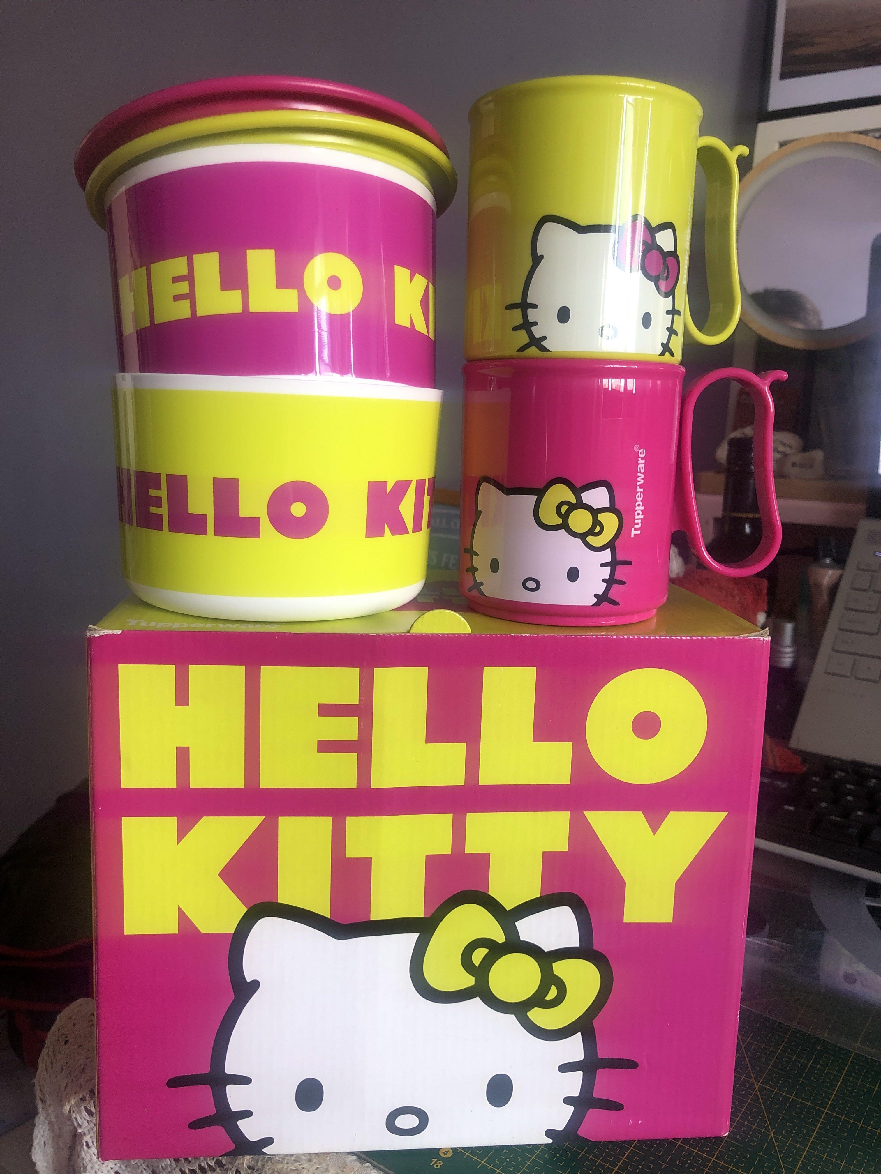Hello kitty Tupperware set, Furniture & Home Living, Kitchenware ...
