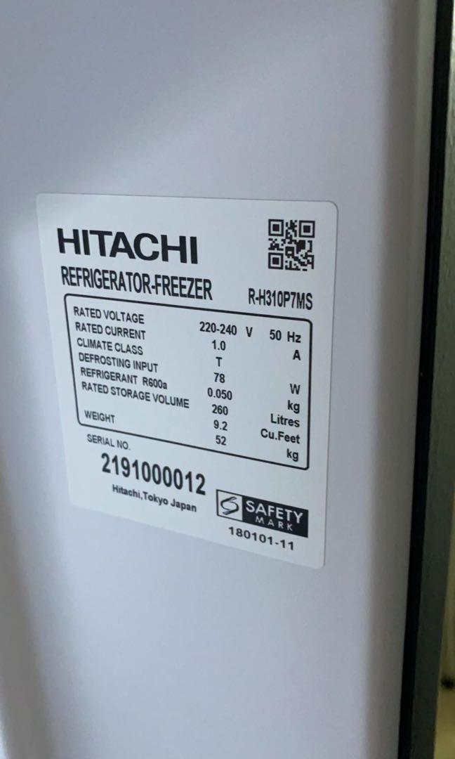 Hitachi 260L Fridge (1 year old!), TV & Home Appliances, Kitchen ...