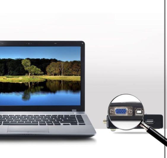 ieGeek KVM Switch Box 2 Port PC Monitor Switches Box + 2 x USB VGA Cables for Computer/Keyboard ...