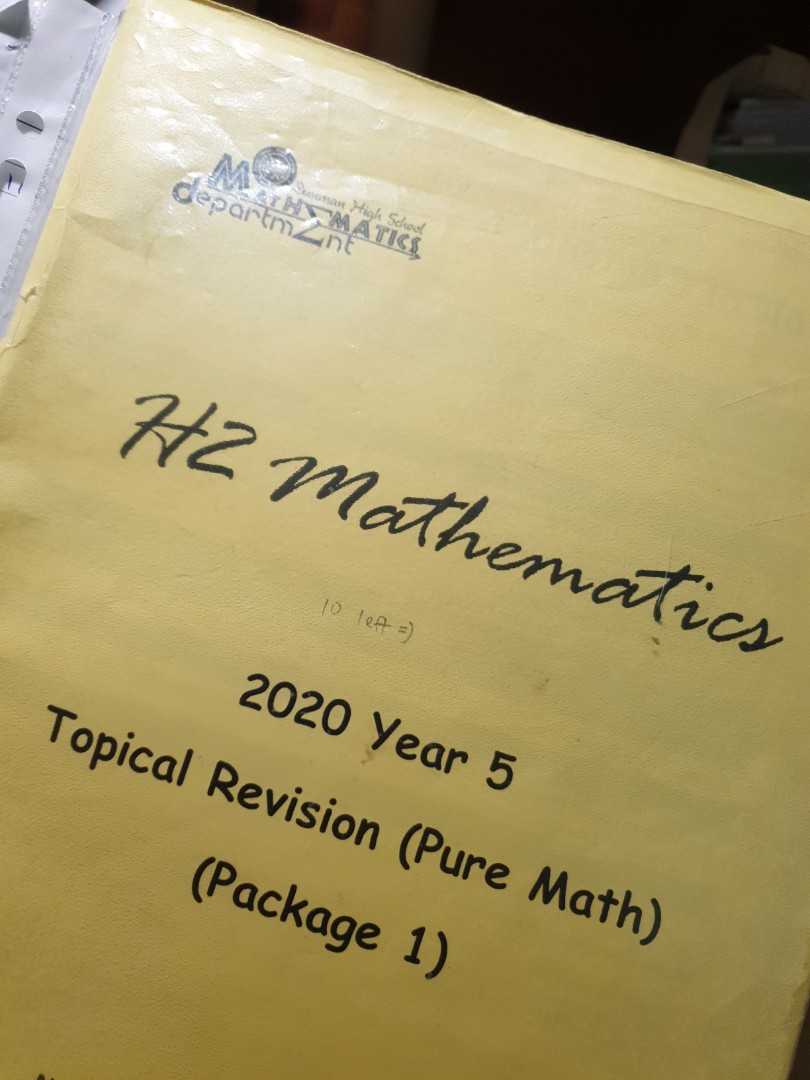 JC1 H2 Maths Topical Revision, Hobbies & Toys, Books & Magazines ...