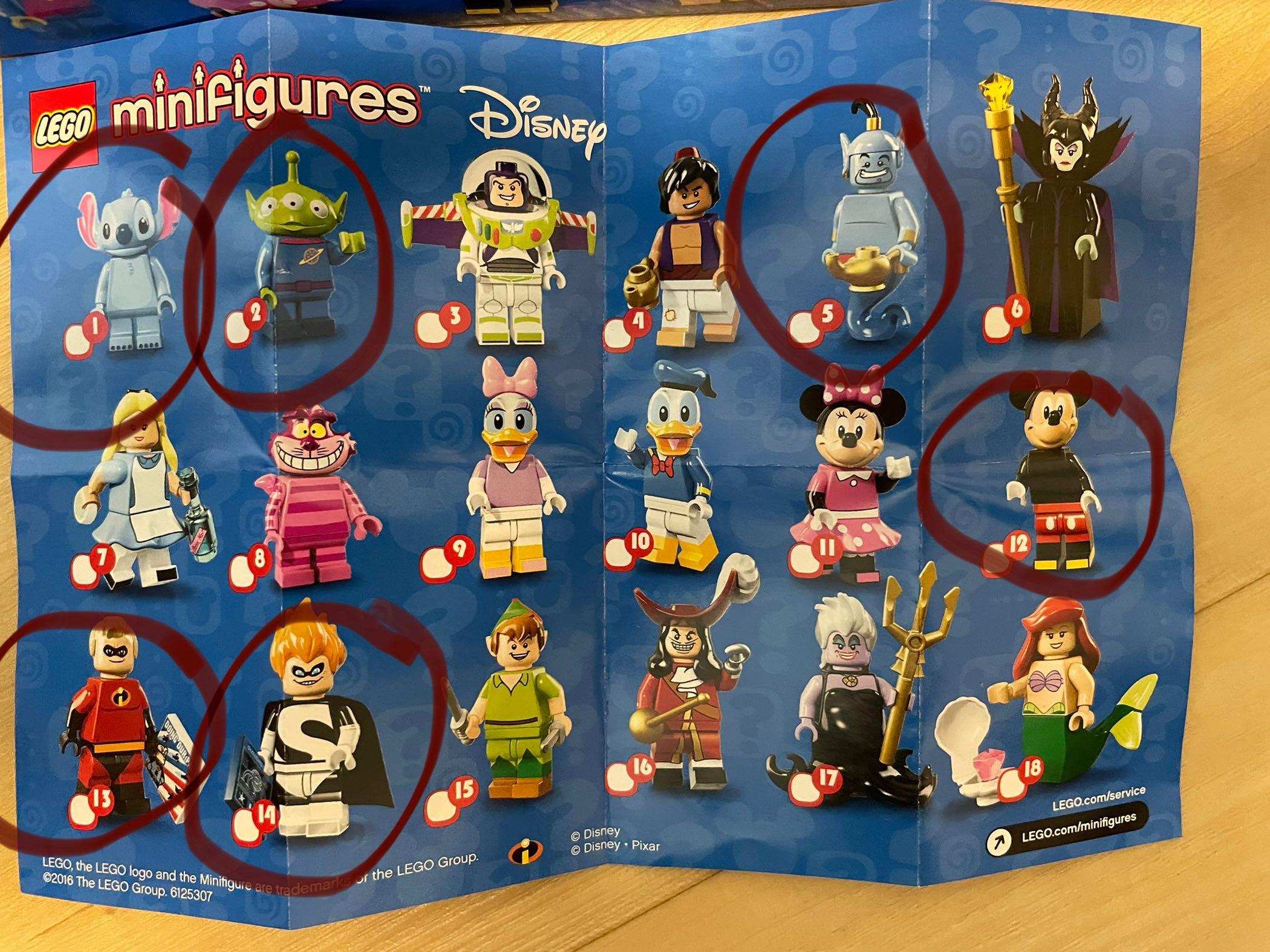 Lego Disney minifig series 1, Hobbies & Toys, Toys & Games on Carousell