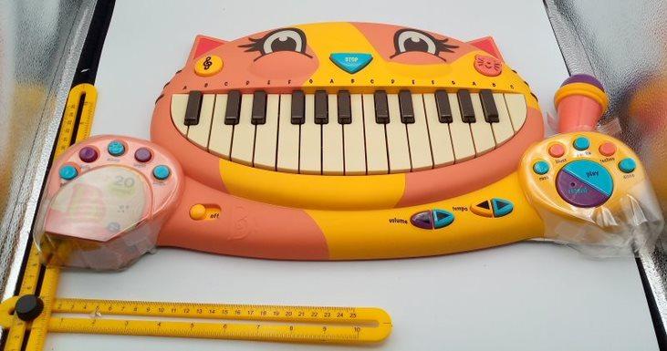 Meowsic Toy Piano Children’S Keyboard B. Toys Cat Piano with Toy ...