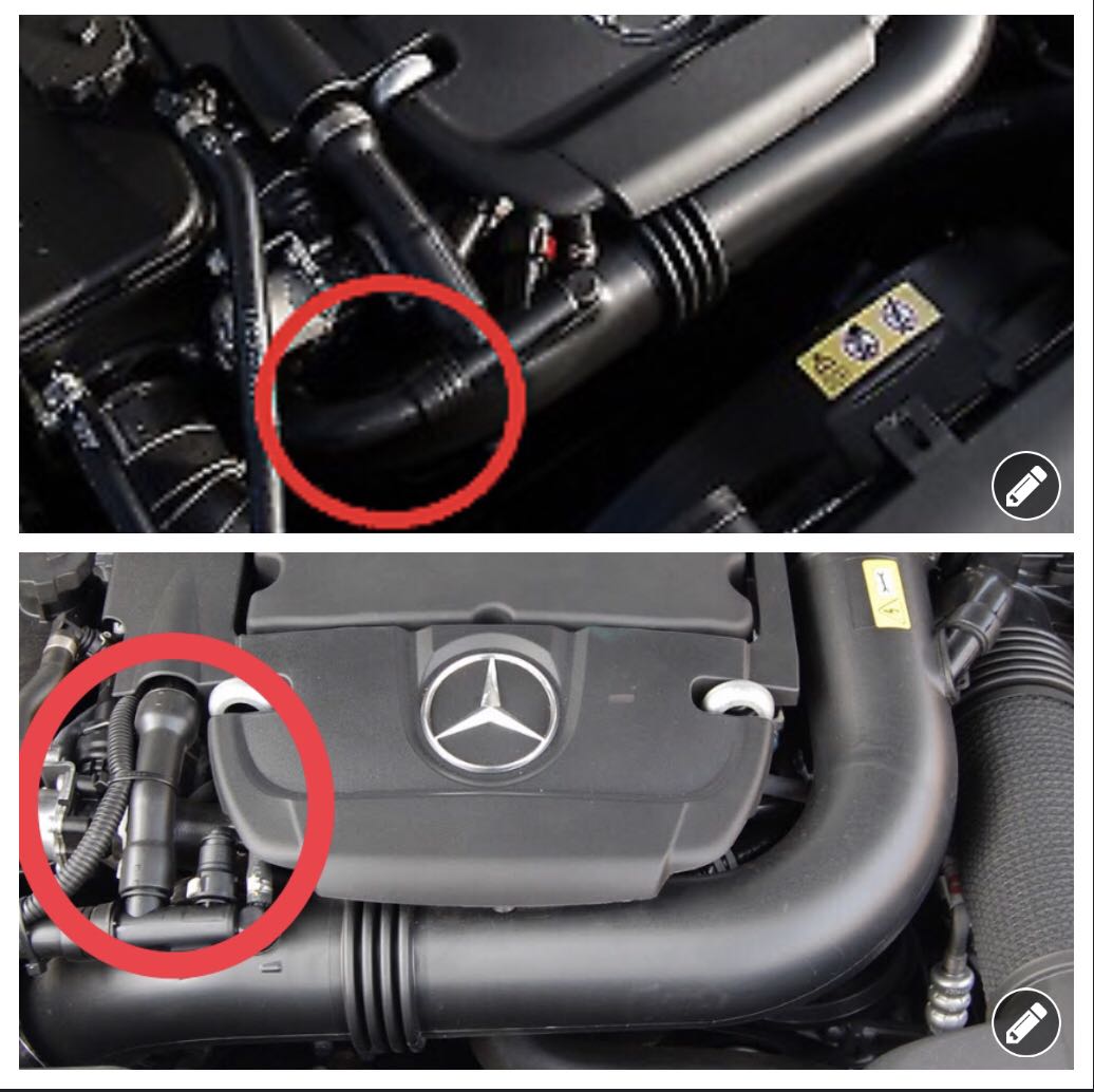 Mercedes E200 E250 W172 R172 W212 W207 W204 air intake pipe with ...