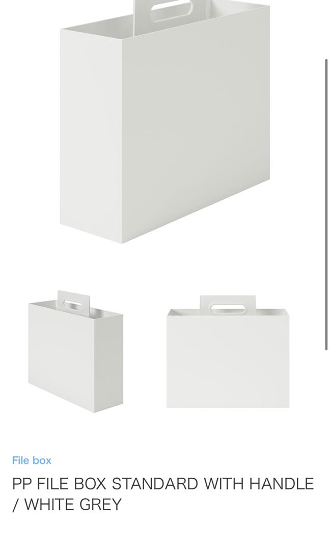 Muji Box File with Handle, Hobbies & Toys, Stationery & Craft ...