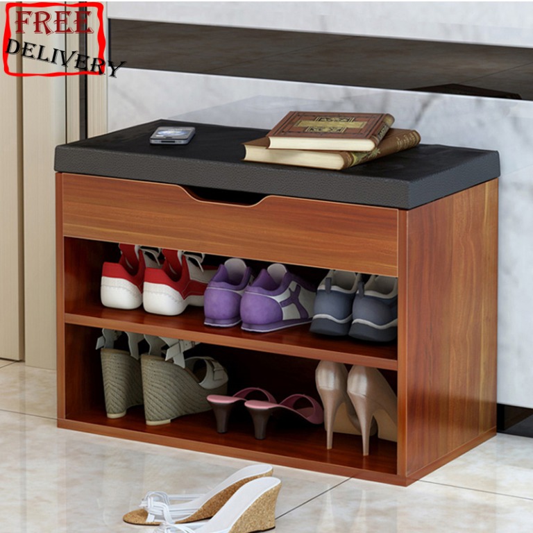 NEW Stool Shoe Cabinet 60/80cm Type A, Furniture & Home Living ...