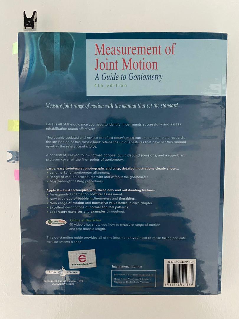 Norkin Measurement of Joint Motion 4th Edition, Hobbies & Toys, Books ...