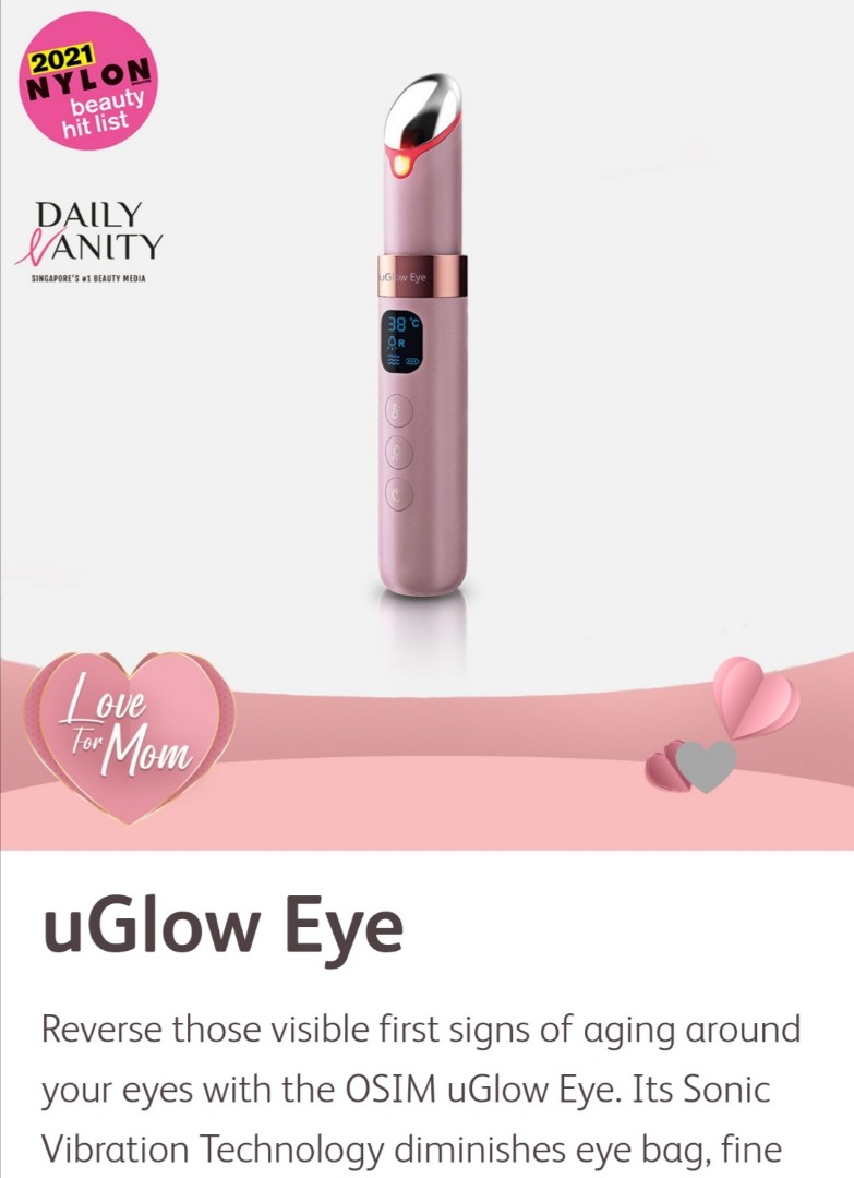 Osim uGlow Eye, Health & Nutrition, Massage Devices on Carousell