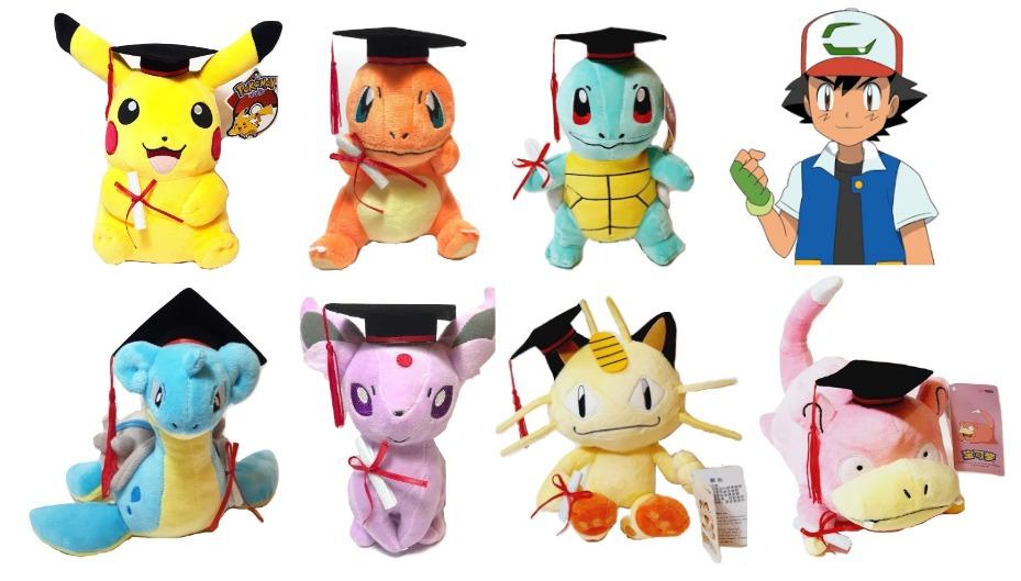 Pokemon Assorted Characters Graduation Bears Convocation Toys Plush ...