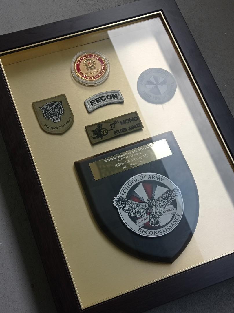Recon Plaque SAF Army Navy Airforce Police SCDF Paramedics Ghurkhas ...