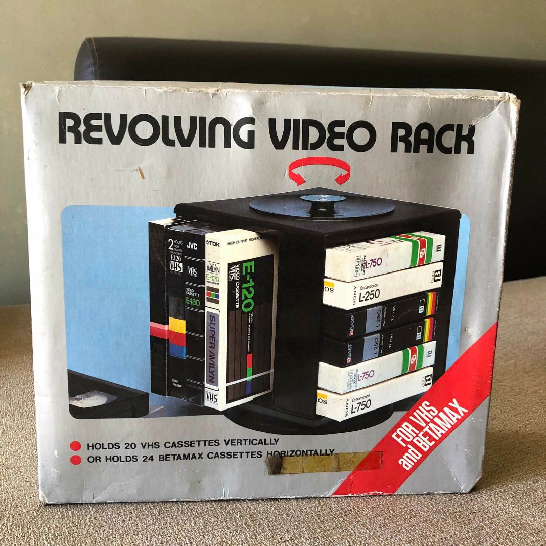 Revolving VHS Rack New Vintage, Furniture & Home Living, Home ...