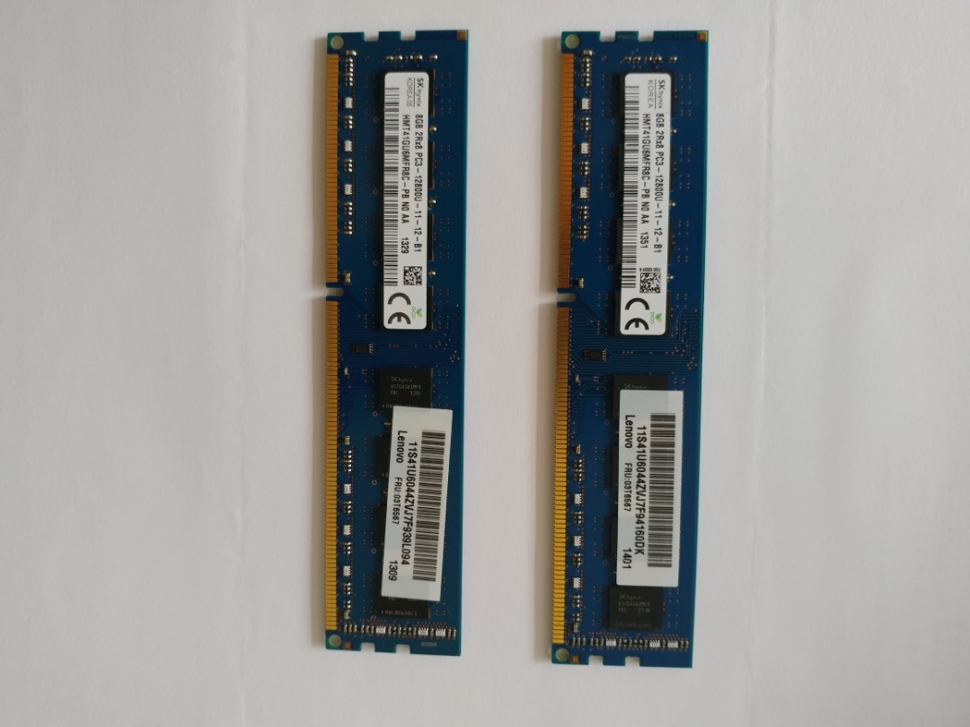 SK Hynix DDR3 16GB(8GBx2) 1600MHz (PC3-12800) 桌上電腦 RAM, 電腦＆科技, 桌上電腦 ...