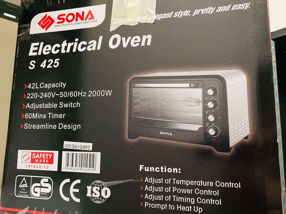 Sona Electrical Oven , Model S425 (capacity: 42L), Home Appliances, Kitchenware on Carousell