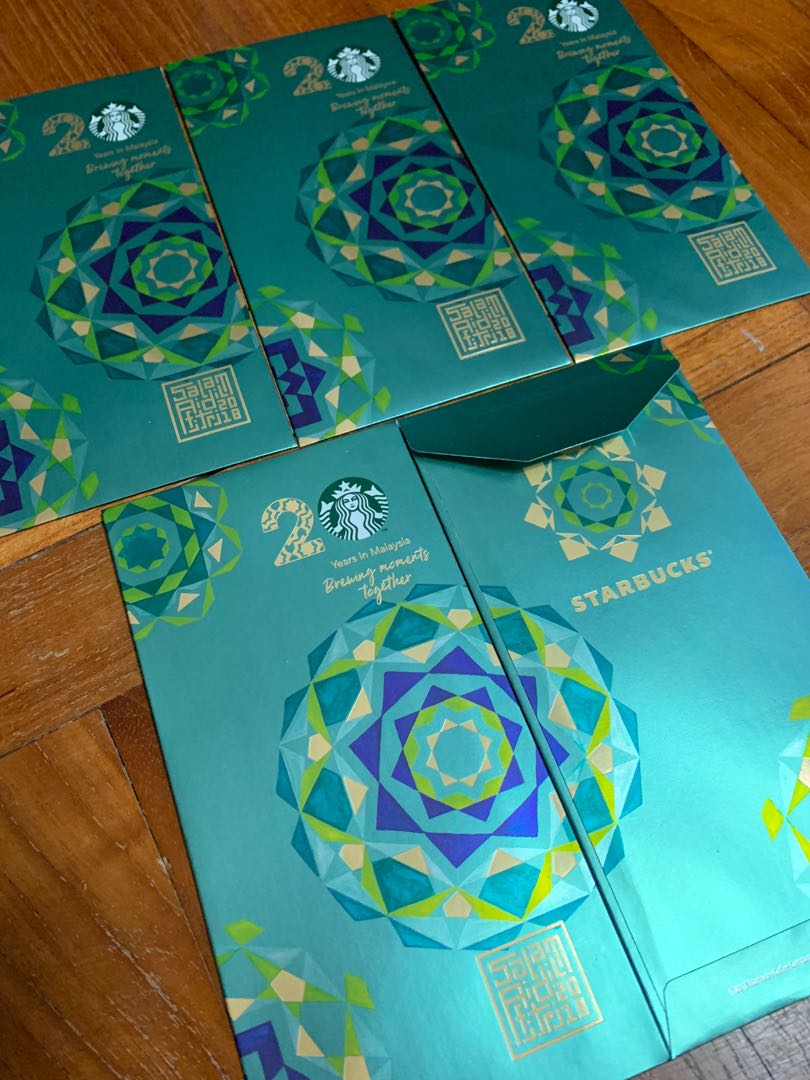 Starbucks Exclusive 20 Year Anniversary Red Packet / Green Packet ...