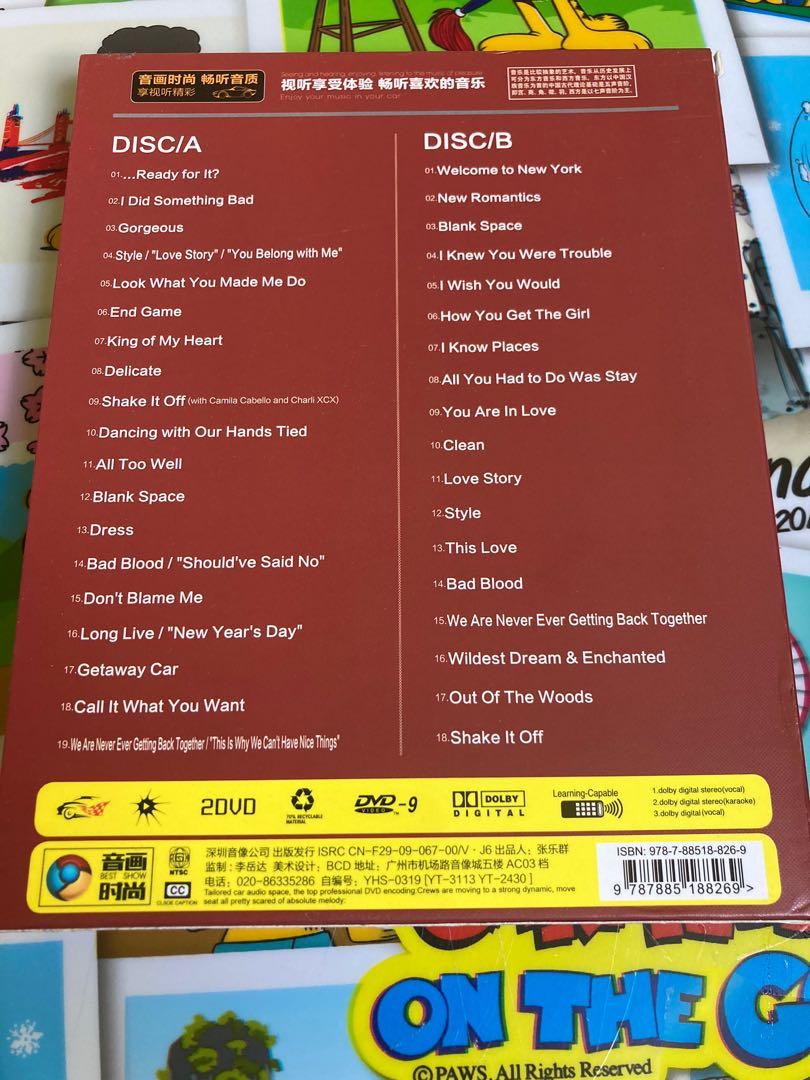 Taylor Swift: Reputation Stadium Tour & 1989 Tour Dvd, Hobbies & Toys ...