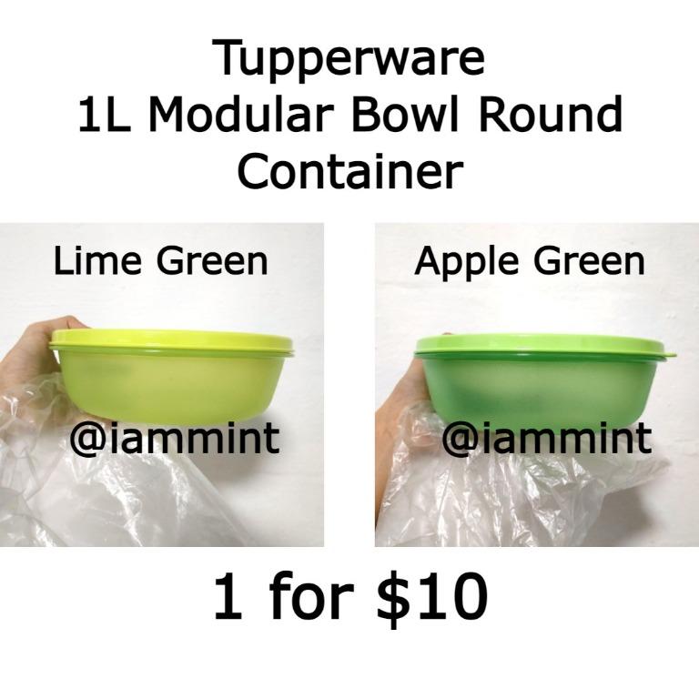 Tupperware 1L Modular Bowl Round Container, Furniture & Home Living ...