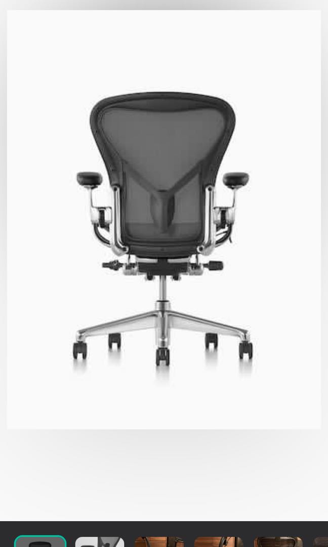 80% NEW: Herman Miller Aeron Chair Type B with hanger, 兒童＆孕婦用品, 兒童傢具 ...