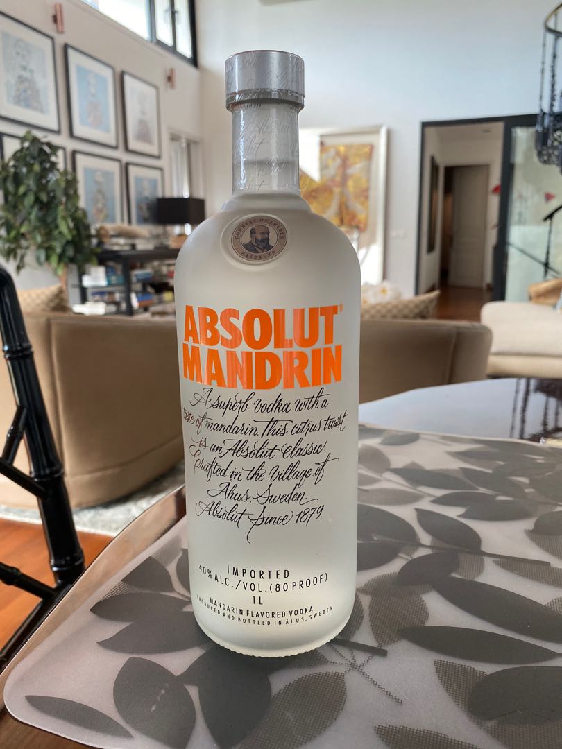 Absolute mandrin Vodka, Food & Drinks, Alcoholic Beverages on Carousell