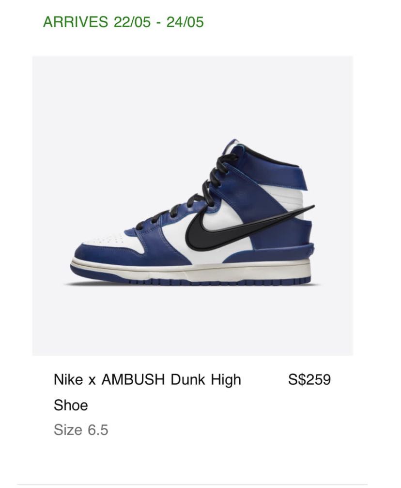 Ambush dunk high, Men's Fashion, Footwear, Sneakers on Carousell