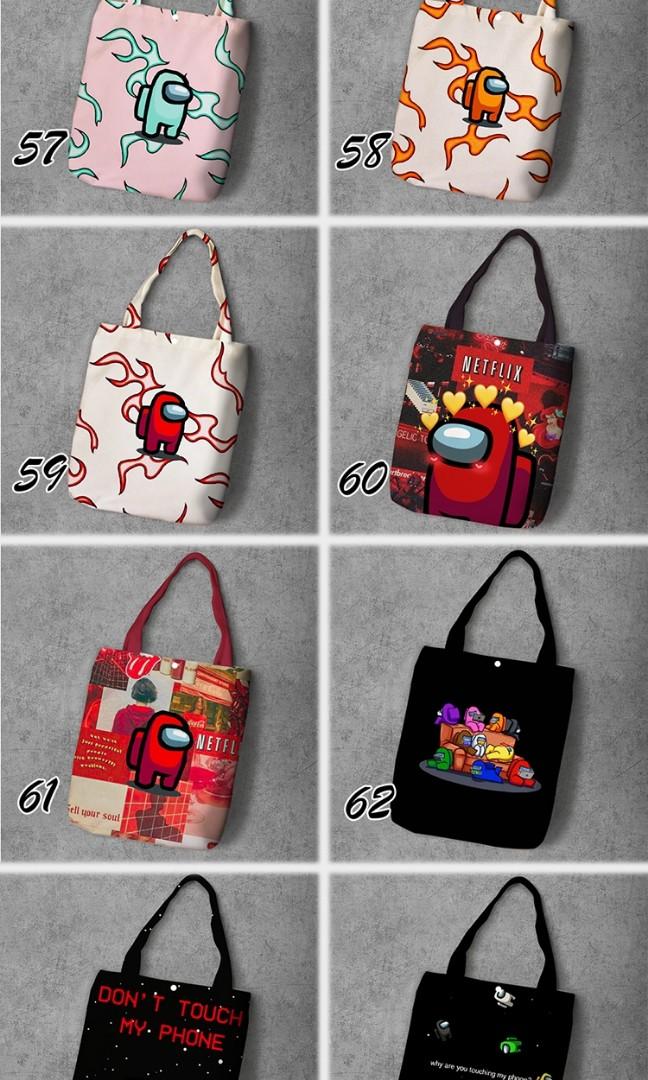 Among Us Tote Bag (Sus Imposter Reusable Canvas Shoulder Bag ), Women's ...