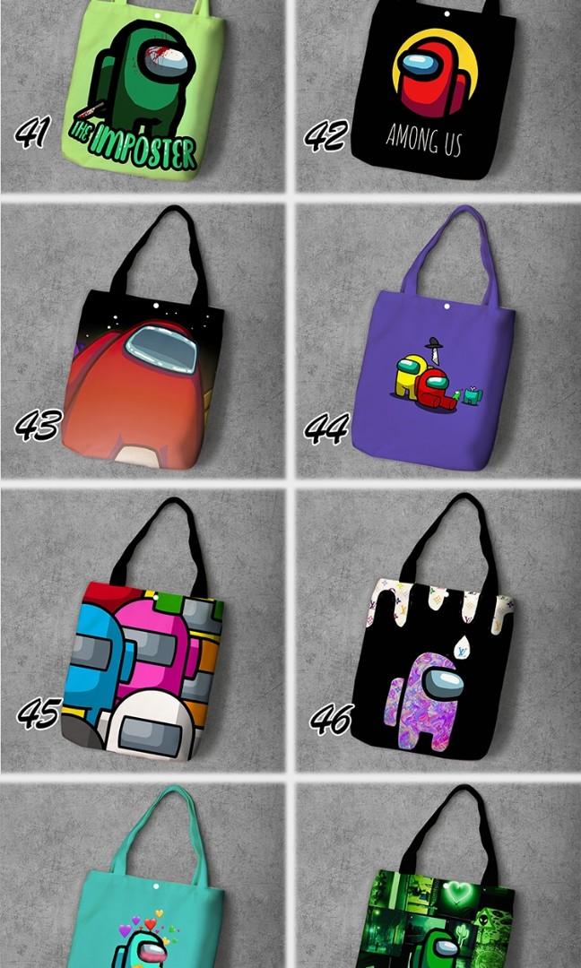 Among Us Tote Bag (Sus Imposter Reusable Canvas Shoulder Bag ), Women's ...
