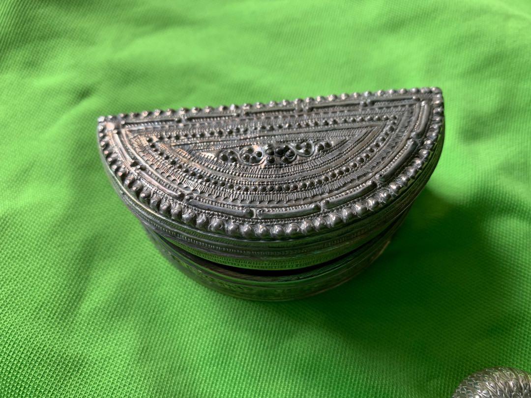 Antique Southeast Asian silver betel nut box, Hobbies & Toys ...