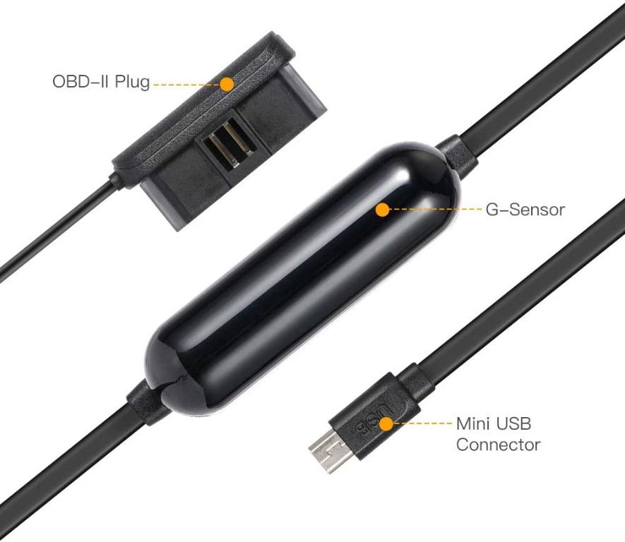 APEMAN Dash Cam Hardwire Kit for C450 Series A, DC 11.5V-40V to 5V Charger Power Kit, Build-in G ...