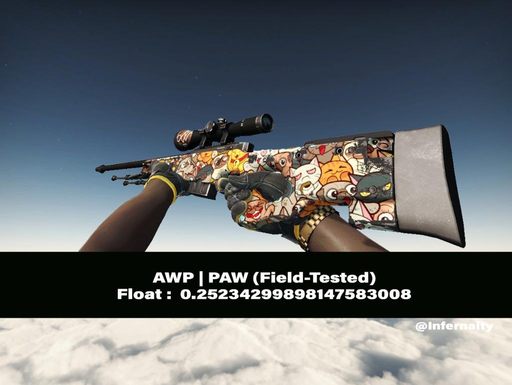 AWP PAW FT CSGO SKINS KNIVES, Video Gaming, Gaming Accessories, Game ...