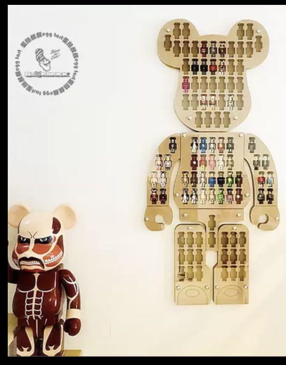 Bearbrick display for 100%, Hobbies & Toys, Toys & Games on Carousell