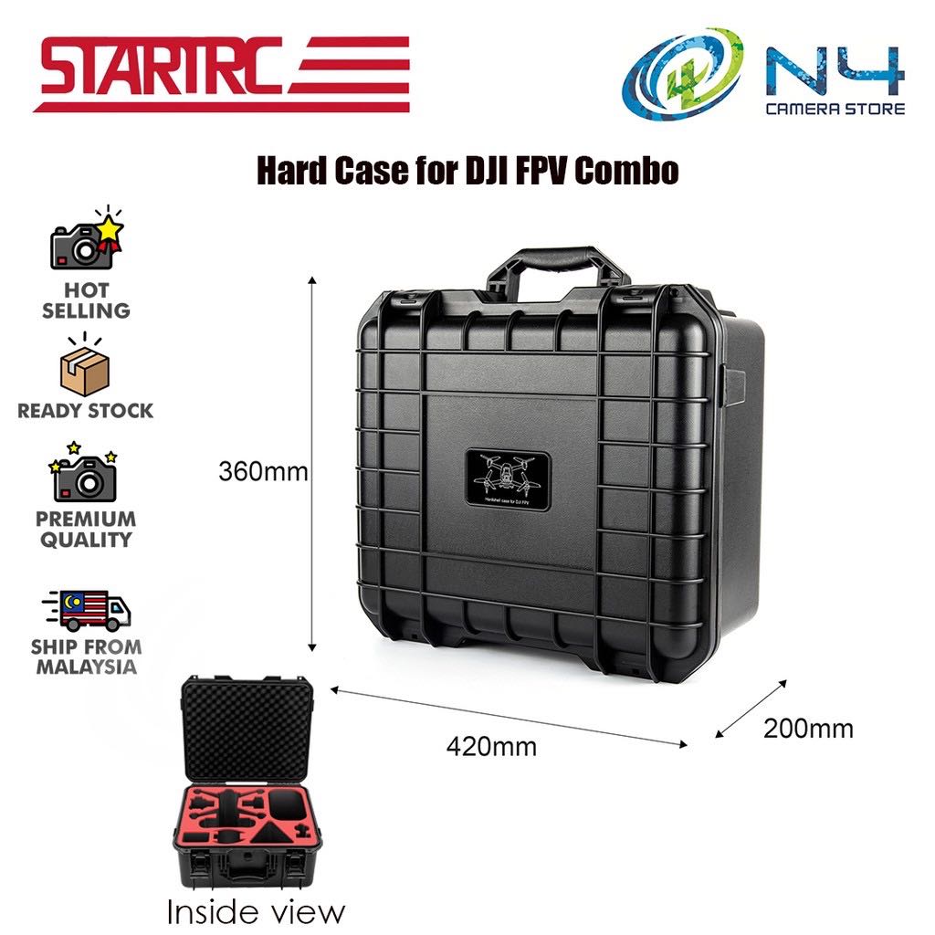 DJI PFV Combo Portable Hard Case ABS Waterproof Carrying Travel Drone ...