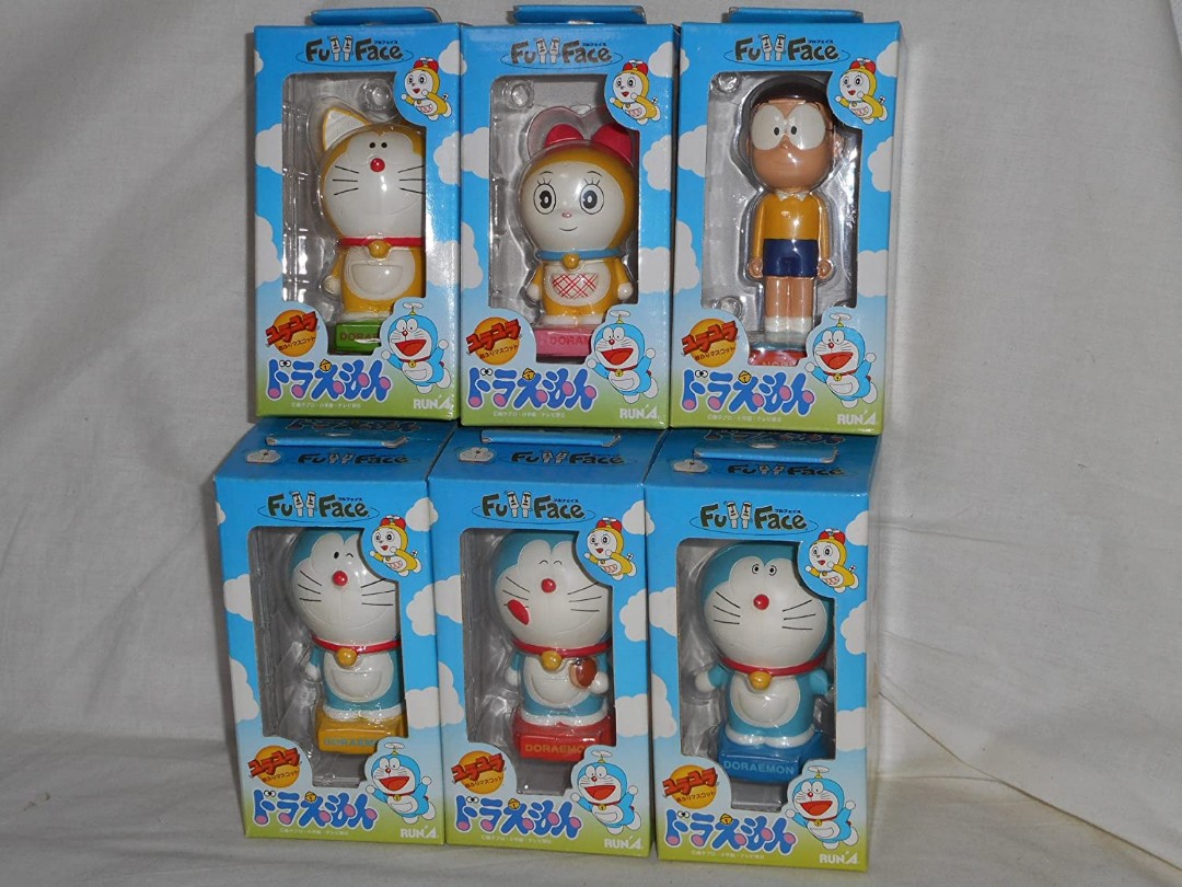 Vintage Doraemon Full Face Set of 6 Types, Hobbies & Toys, Collectibles ...