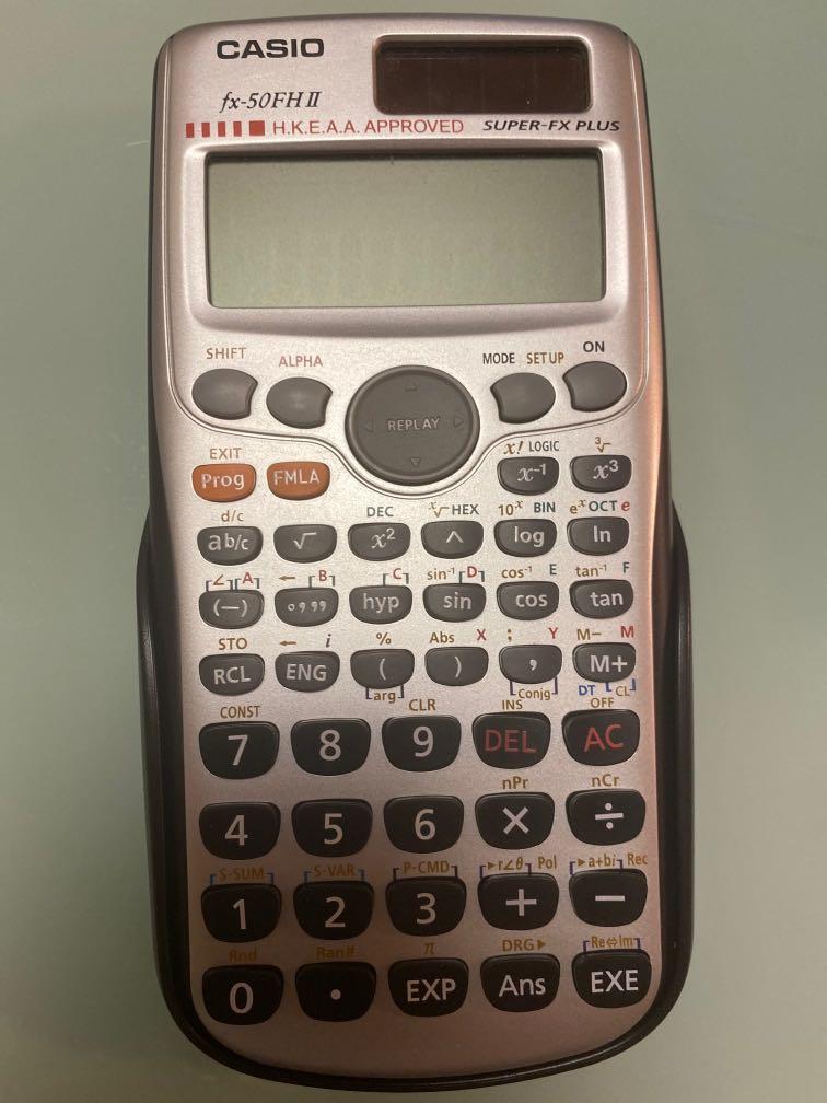 (新淨)dse calculator fx-50FH II 附programme guide, 興趣及遊戲, 手作＆自家設計, 文具 - Carousell
